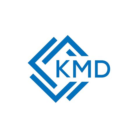 KMD Letter Logo Design On White Background KMD Creative Circle Letter
