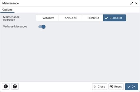 Maintenance Dialog PgAdmin 4 8 14 Documentation
