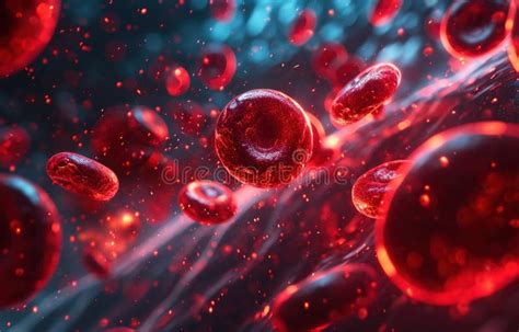Of Various Red Cell Particles Stock Image Image Of Division Macro