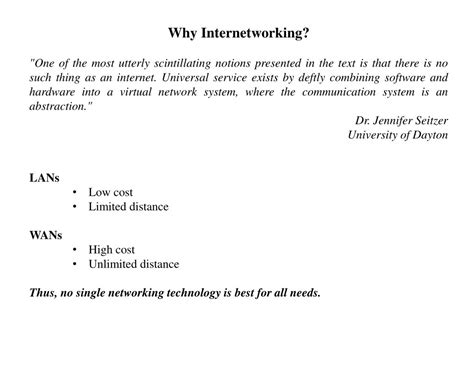 Ppt Chapte R 20 Internetworking Concepts Architecture And Protocols Powerpoint Presentation