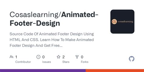 GitHub Cosaslearning Animated Footer Design Source Code Of Animated Footer Design Using HTML