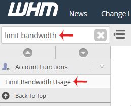How To Limit Bandwidth Usage Of CPanel User From WHM Websiteroof