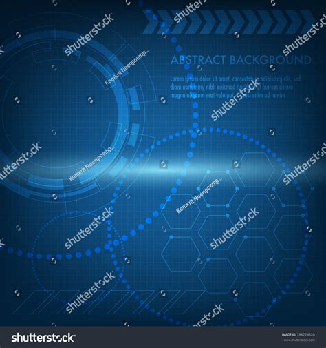 Vector Tech Circle Technology Background Abstract Stock Vector Royalty Free 788724520
