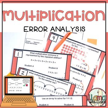 Multiplication Strategies Error Analysis Using Arrays Number Lines Pictures