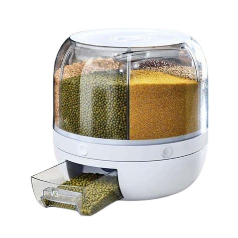 ᐉ Диспенсер для сипучих продуктів обладнаний 6 відділеннямх 26х25х25 см • Краща ціна в Києві
