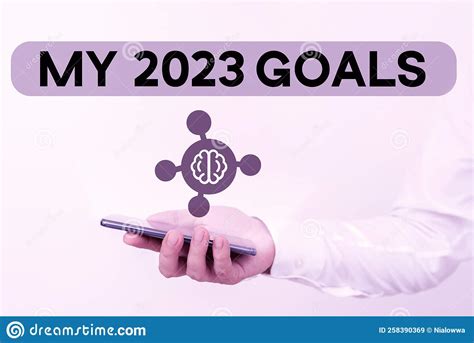 Hand Writing Sign My 2023 Goals Concept Meaning Setting Up Personal