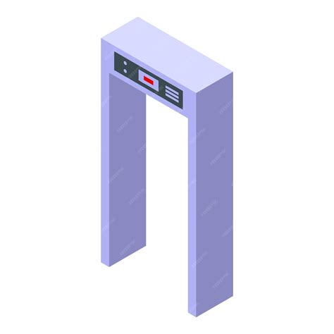 Premium Vector Metal Detector Gate Scanning For Weapons And Protecting From Attack