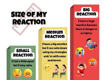 Size Of The Problem And Reaction Visual For Behavior Management Tpt