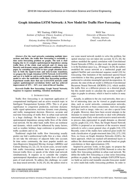 Pdf Graph Attention Lstm Network A New Model For Traffic Flow