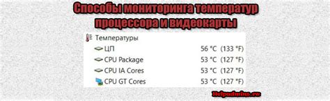 Проверка температуры процессора и видеокарты