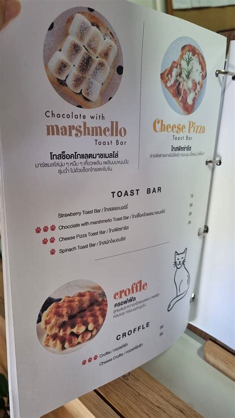 Menu at Cat's Alley Cafe, Pa Daet