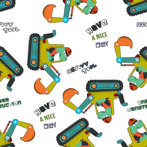 Premium Vector Seamless Pattern Of Cute Dinosaur Driving A Car Go To