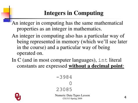 Ppt Numeric Data Types Outline Powerpoint Presentation Free Download