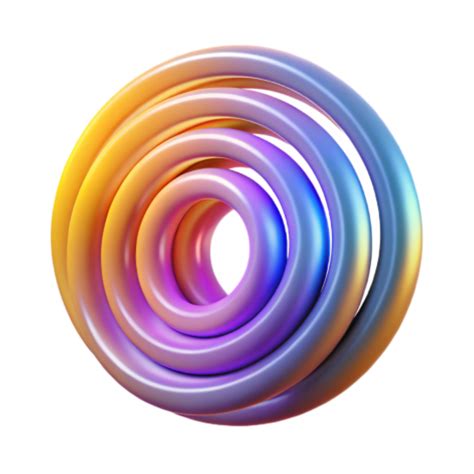 Wonderful Traditional Abstract Colorful 3d Spiral Interlocking Rings Design High Quality