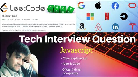3 Binary Search Leetcode 704 Javascript Solution Youtube