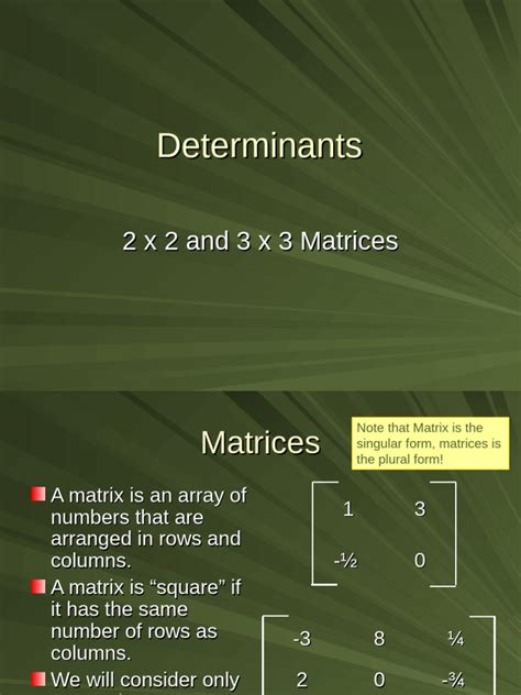Determinant Pdf