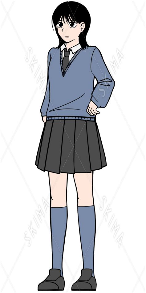元気な制服の女の子 スキマ イラスト依頼・opt販売ならskima
