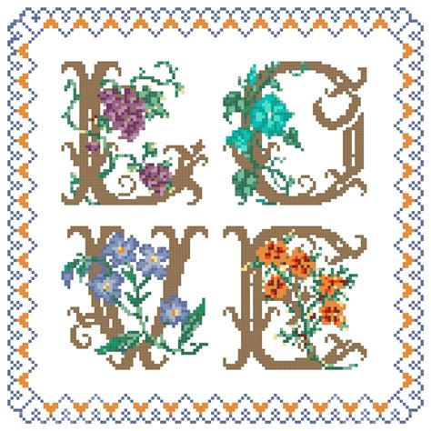 Love Sampler Pattern Chart Graph