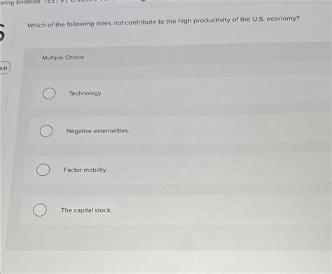 Solved Which Of The Following Does Not Contribute To The Chegg