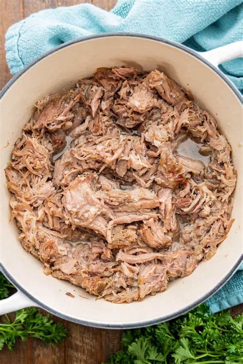 Oven Braised Bbq Pulled Pork The Stay At Home Chef