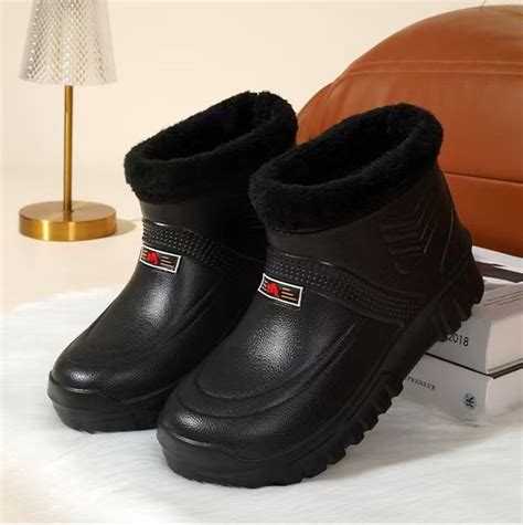 Сапоги резиновые Мужской Женский глубокий черный Eva Китай Без застёжки Зима Круглый нос купить