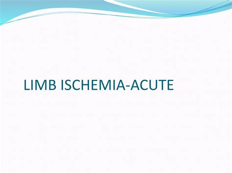 Limb Ischemia Acute Pptx