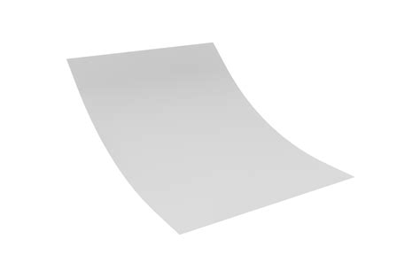 Bent Empty Paper Sheet Empty Paper Mockup A4 Format Paper With Shadows 3d Illustration 27243691 Png