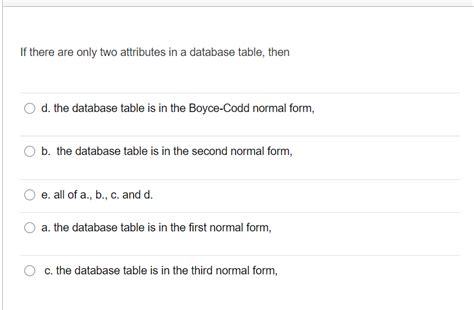 Solved If There Are Only Two Attributes In A Database Chegg Com