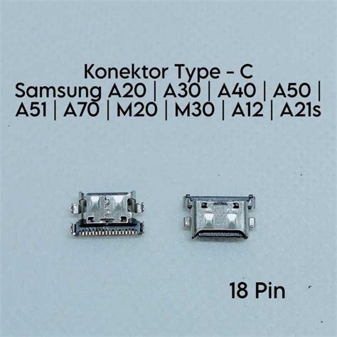 Konektor Cas Samsung A20 A30 A40 A50 A60 A70 A30s M21 M31 Concas Type C