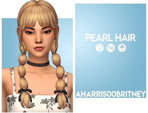 Pearl Hair Aharris00britney In 2024 Sims 4 Sims Sims Hair