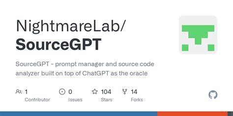 Github Nightmarelab Sourcegpt Sourcegpt Prompt Manager And Source Code Analyzer Built On