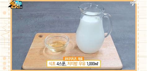 저지방 우유로 만드는 코티지치즈 만들기