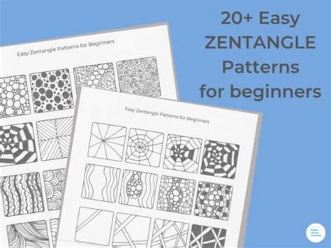 4 Zentangle Basket Weave Patterns