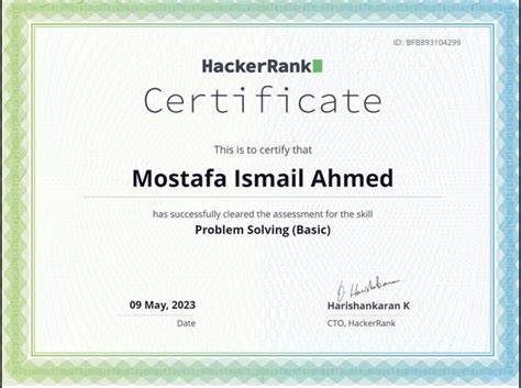 Mostafa Ismail On Linkedin Hackerrank Cprogramming