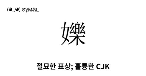 㜰 절묘한 표상 훌륭한 Cjk Zoek6 유니코드 번호 U3730 📖 기호의 의미 알아보기 복사 And 📋 붙여넣기 ‿ Symbl