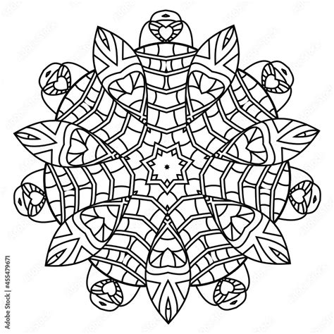 Abstract Circular Pattern With Many Details And Geometry Elements In