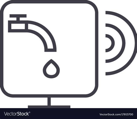 Water Sensor Line Icon Sign Royalty Free Vector Image
