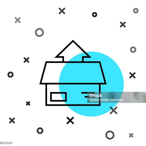 흰색 배경에 격리 된 검은 줄 판지 상자 아이콘 상자 포장 소포 표지판 배송 및 포장 임의동적 모양 벡터 일러스트레이션 0명에 대한 스톡 벡터 아트 및 기타 이미지 Istock