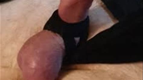 Miss M Cock And Balls Tied With Stockings Of A Strapped Down And Gagged