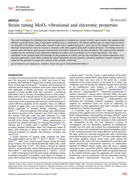 Pdf Strain Tuning Moo3 Vibrational And Electronic Properties