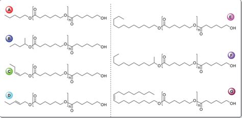 Structure Of Caprolactone Oligomers A Initiated By 1‐pentanol B
