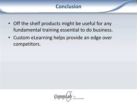 Why Custom E Learning Is Better Than Off The Shelf Courses Ppt