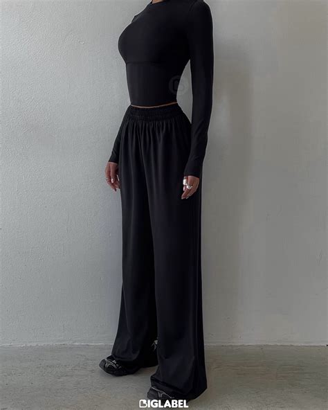 Biglabel ست کراپ آستین بلند و شلوار