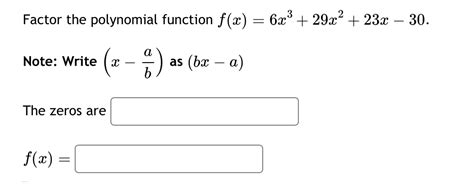 Solved Factor The Polynomial Function