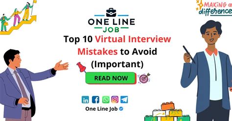 Top 10 Virtual Interview Mistakes To Avoid Important One Line Job