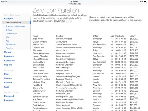 Issues With 112 On An Ipad Running Safari Ios 935 — Datatables Forums