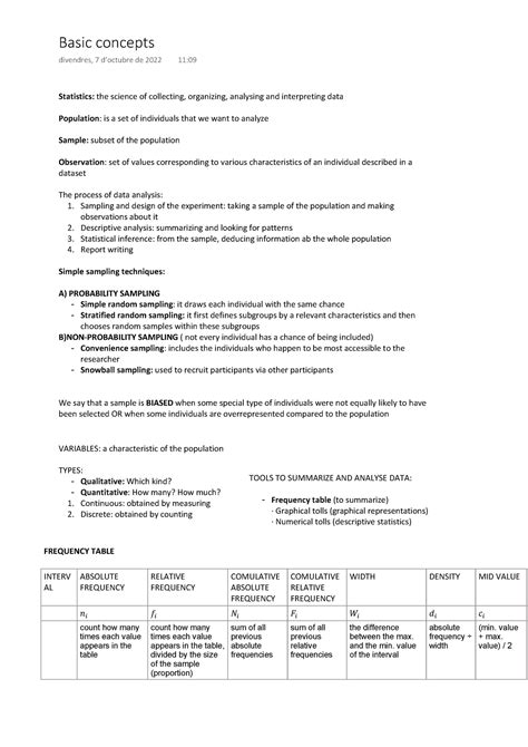 basic concepts notes basic concepts divendres 7 de 2022 11 09 statistics the science of