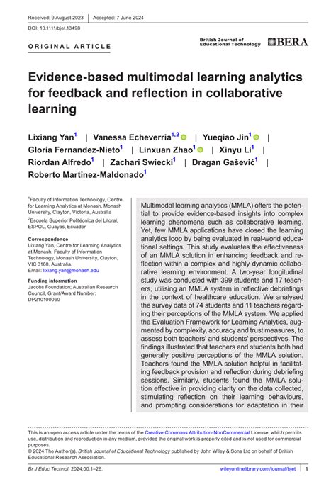 pdf evidence‐based multimodal learning analytics for feedback and
