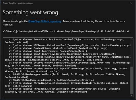 Power Run Crash Issue Microsoft Powertoys Github