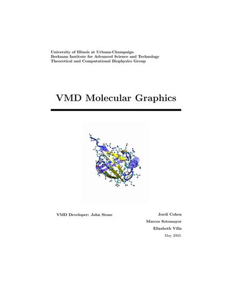 Pdf Vmd Molecular Graphics Dokumen Tips